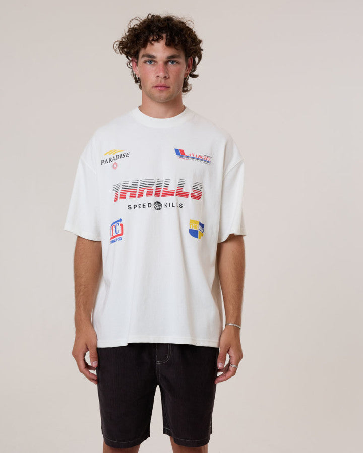 Thrills Anarchy In Paradise Box Fit Oversize Tee - Dirty White – EP SURF